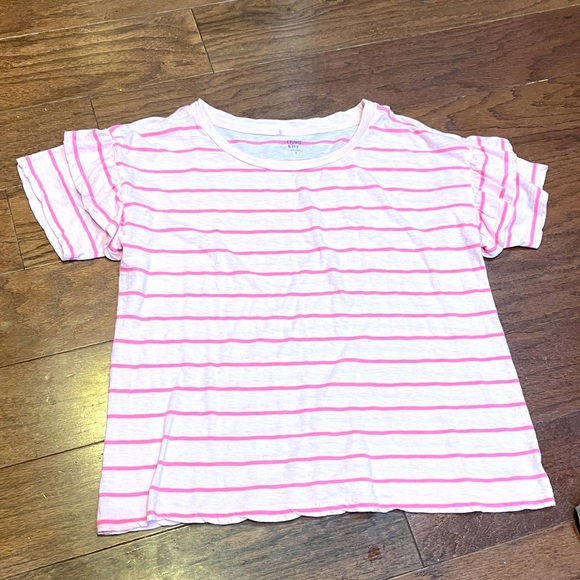 crown & ivy | Tops | Crown Ivy Authentic Pink Striped Tee Top Size ...